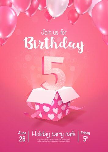 Birthday background with presents and balloons Vector Image