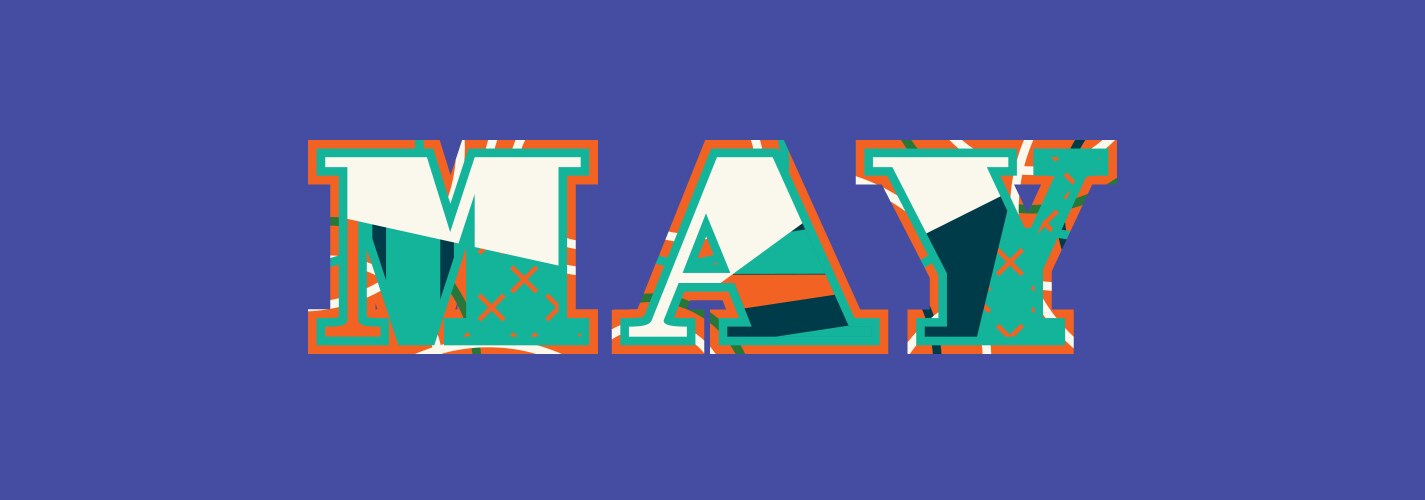 Junes artistic a farewell to may design Royalty Free Vector