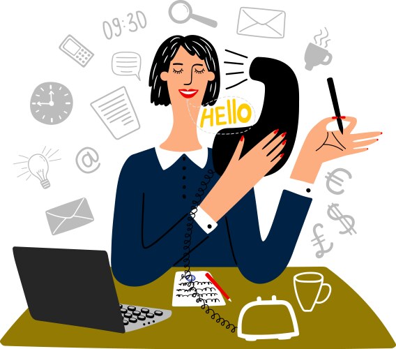 Cartoon Secretary Vector Images (over 9,800)