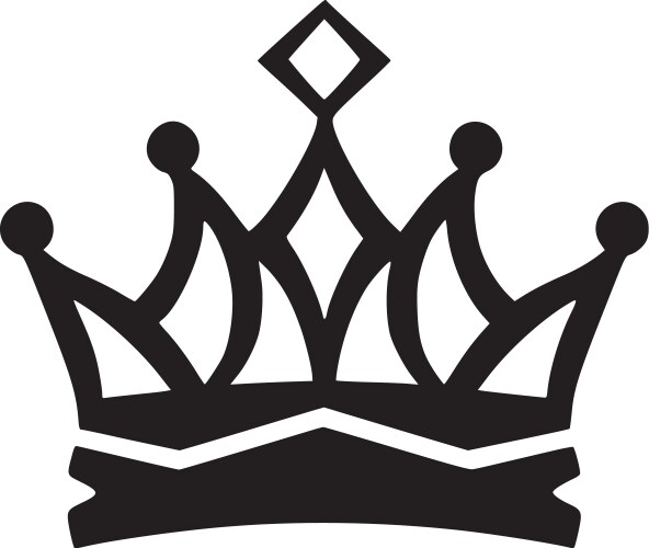 Crown - minimalist and simple silhouette Vector Image