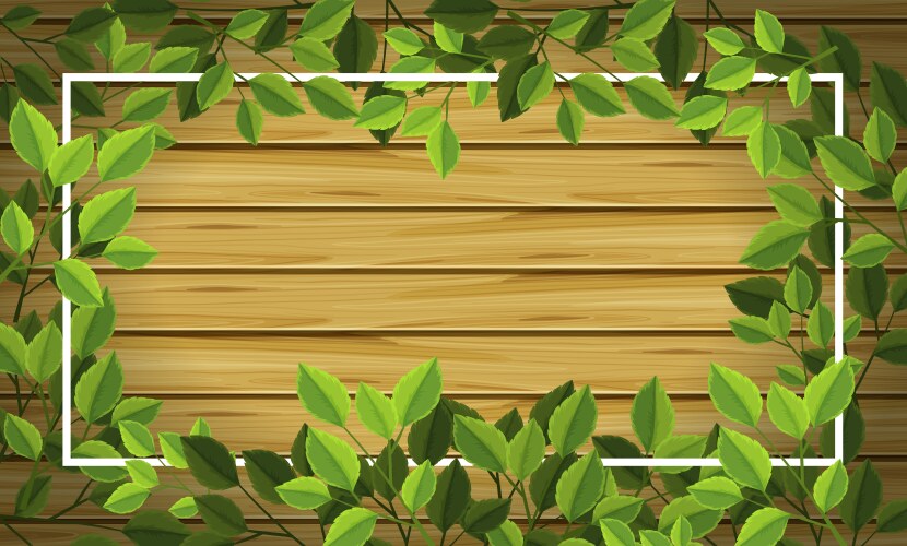 Isolated wooden banner on white background Vector Image
