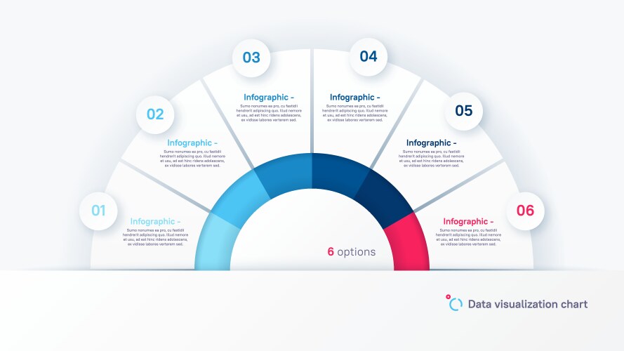 Business infographic template with round shapes Vector Image