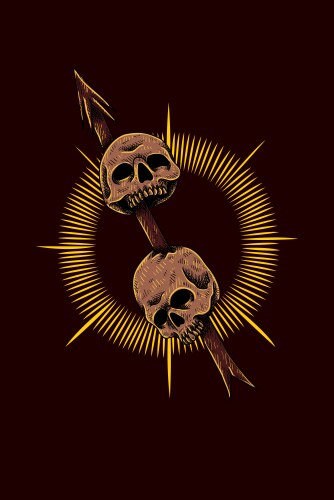 Skull with robe Royalty Free Vector Image - VectorStock