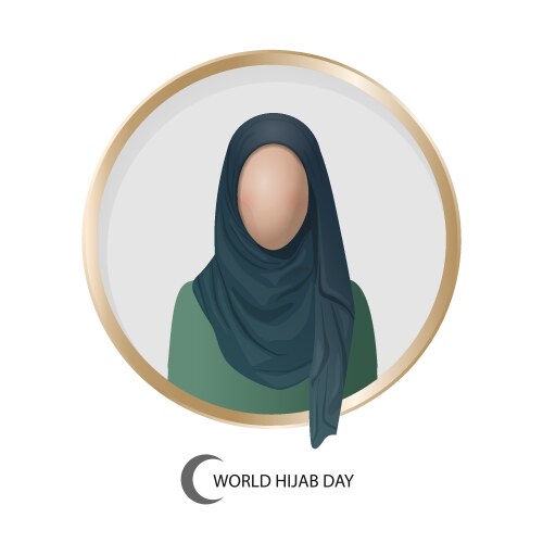 World hijab day poster Royalty Free Vector Image