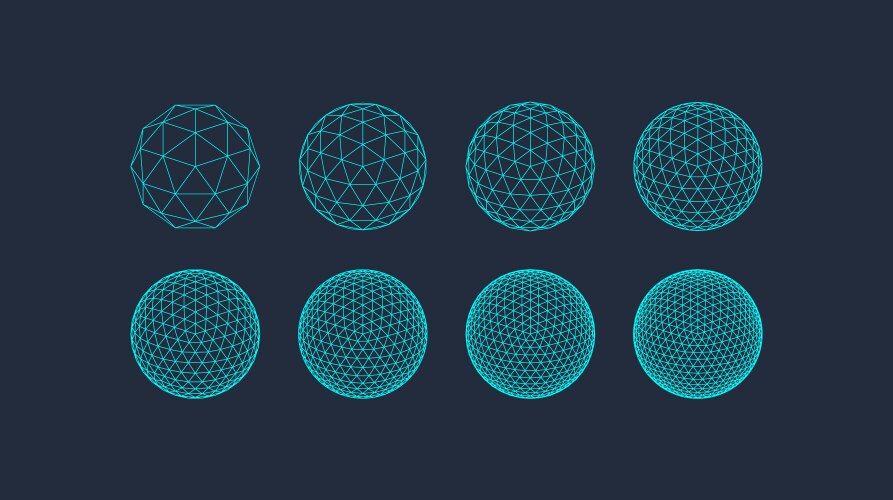 3d geometric three-dimensional shapes learning Vector Image