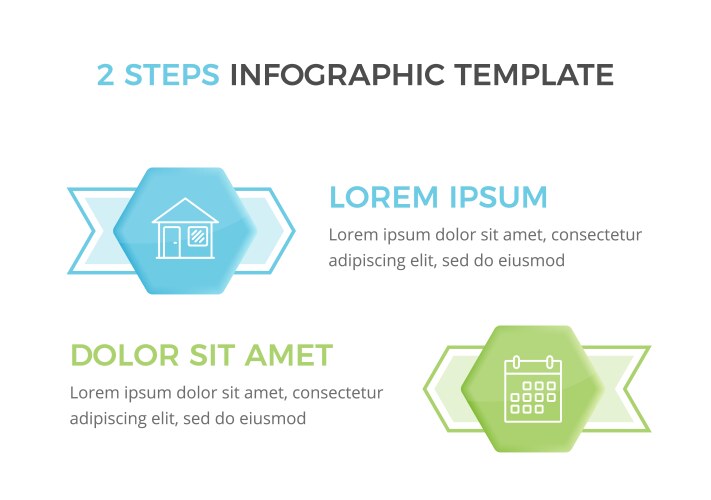 Infographic template 2 sides with man and woman Vector Image