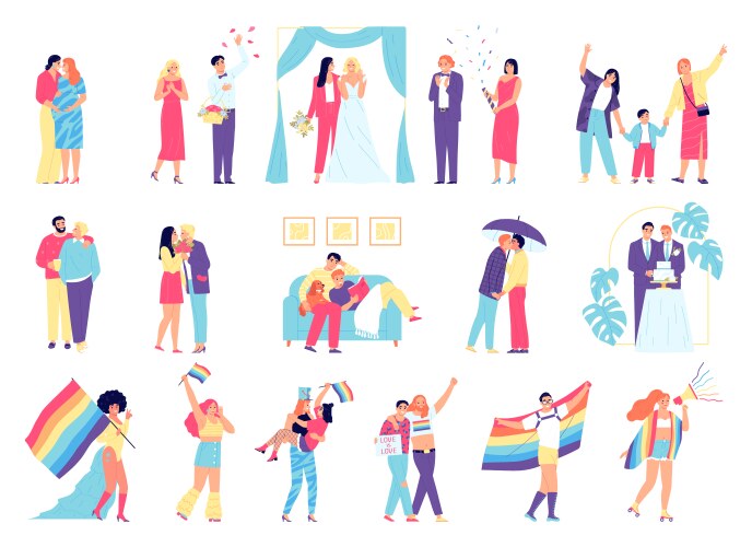 Lgbt icon set Royalty Free Vector Image - VectorStock