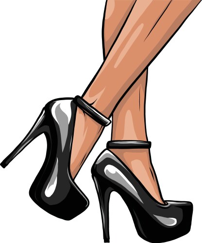 Depicting legs a woman Royalty Free Vector Image