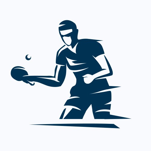 Table tennis player ping pong man graphic Vector Image
