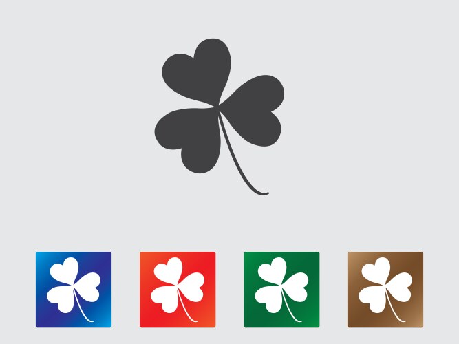 Four leaf clover flower frame for saint patrick Vector Image