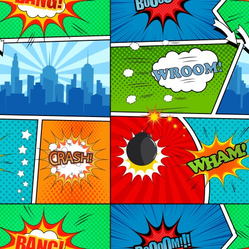 Comic book background Royalty Free Vector Image