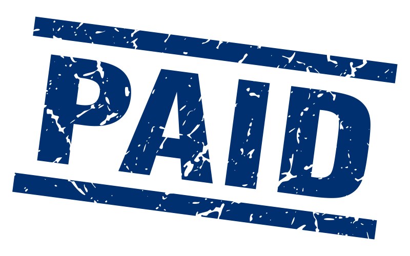 Paid Stamp Blue Vector Images (over 450)