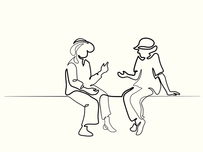 Two People Talking Drawing Vector Images (over 550)