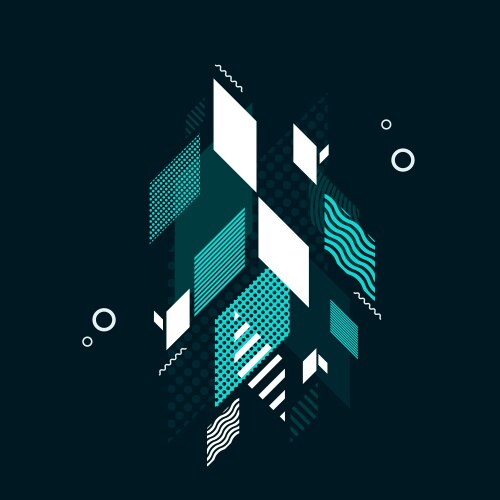 Abstract art background with geometric elements Vector Image