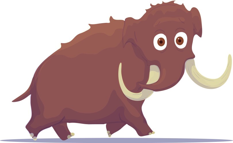 Cartoon mammoth Royalty Free Vector Image - VectorStock