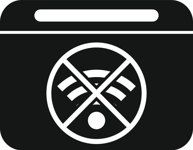 Wifi icon showing no internet connection with Vector Image