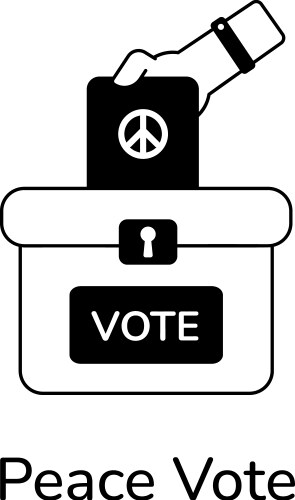 Peace vote Royalty Free Vector Image - VectorStock