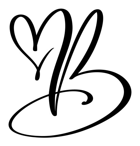 Letter B Heart Vector Images (over 740)