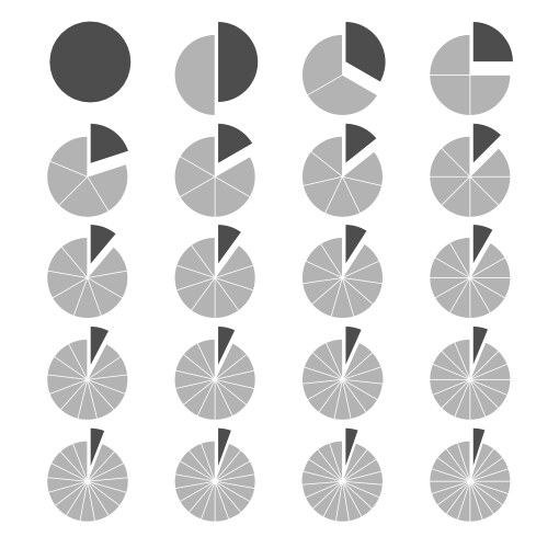 Fraction Pie Chart Vector Images (over 1,000)