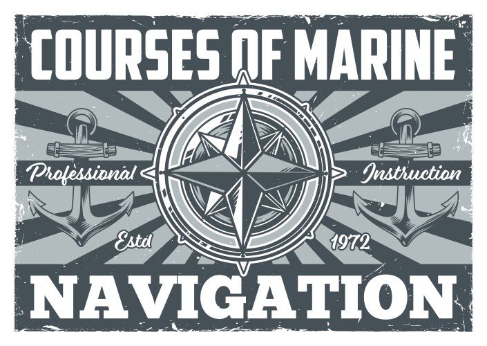 Vintage monochrome nautical logos Royalty Free Vector Image