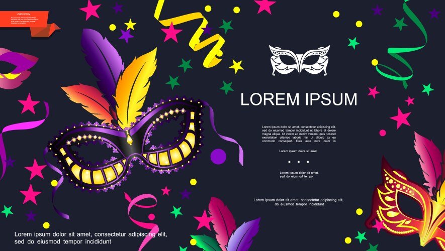 Cartoon venetian carnival Royalty Free Vector Image