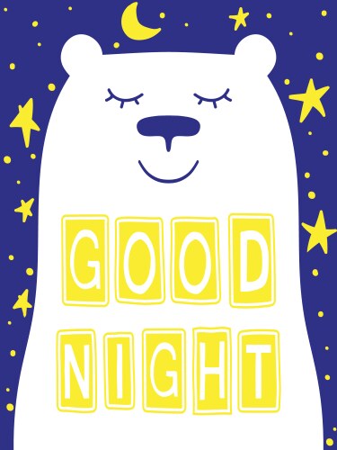 Sketch realistic face bear hand drawn in doodle Vector Image