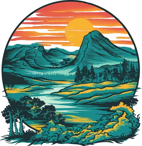 Mountain Sun Vector Images (over 63,000)