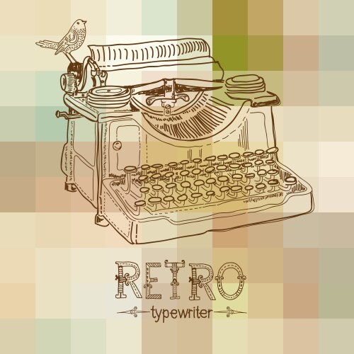 Typewriter Royalty Free Vector Image - VectorStock