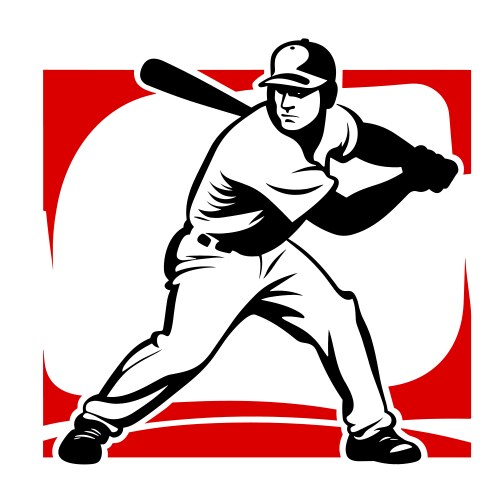 Baseball silhouettes collection isolated Vector Image
