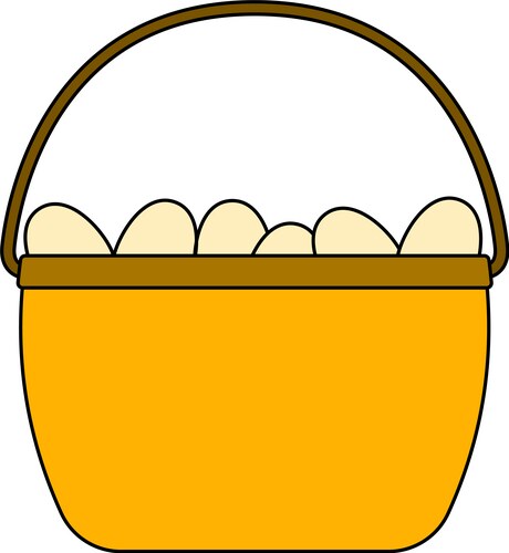 Farm basket icon flat style Royalty Free Vector Image