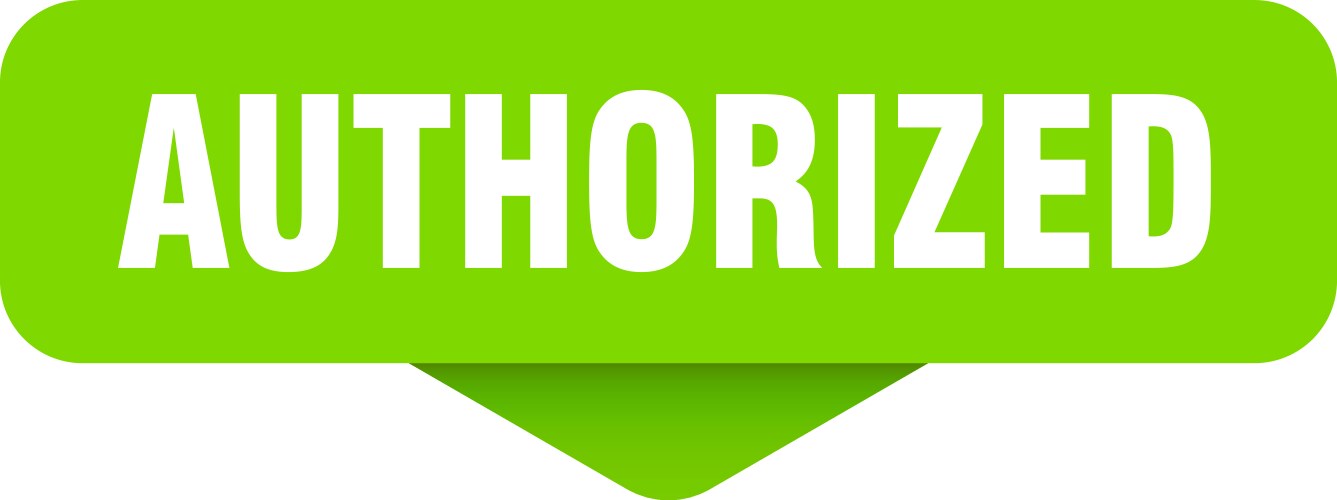 Authorized sticker sign on transparent Royalty Free Vector