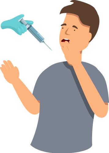 Dental kid help icon cartoon crying boy Royalty Free Vector