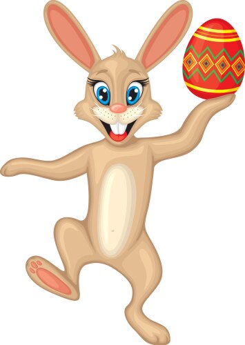 Board template with cute rabbit on white Vector Image