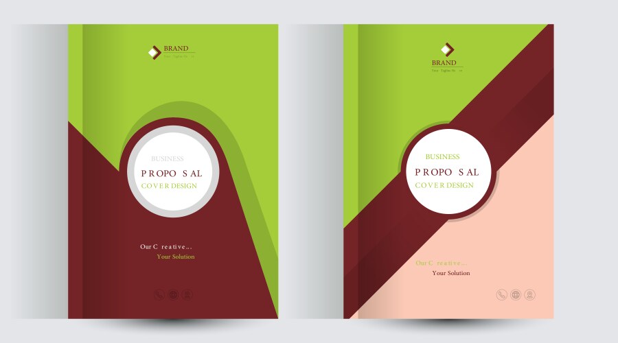 Corporate business proposal cover design template Vector Image