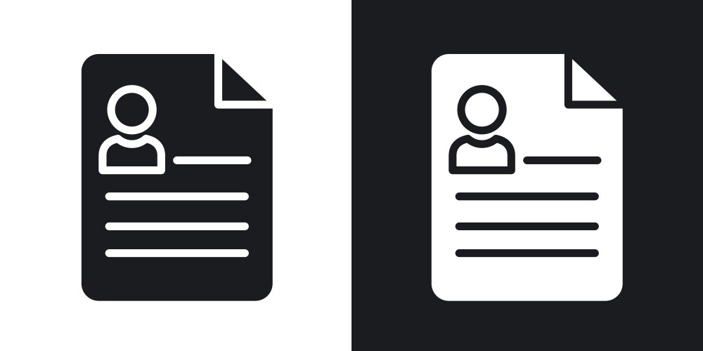 Cv icon set Royalty Free Vector Image - VectorStock