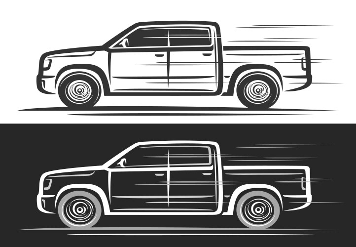 Outline Pickup Truck Vector Images (over 3,300)