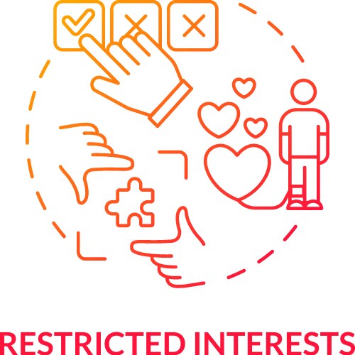 Restricted interests concept icon Royalty Free Vector Image