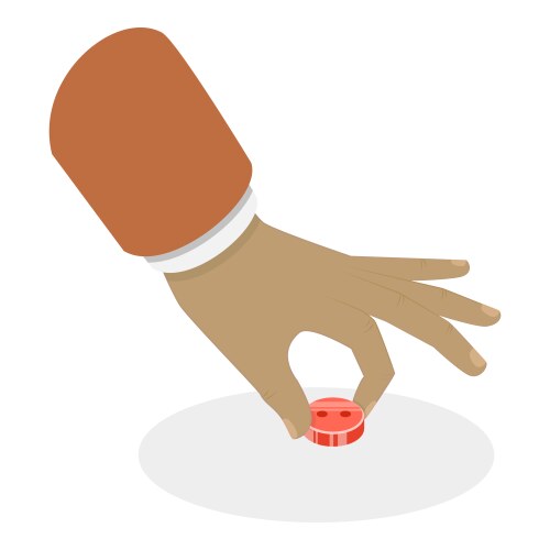 3d isometric flat set of hand gestures Royalty Free Vector