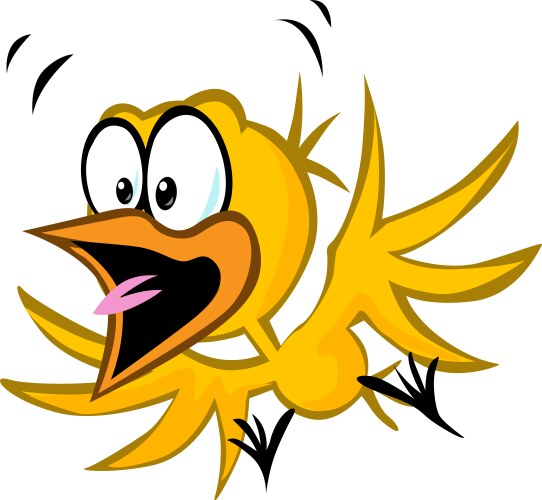 Blue bird shock Royalty Free Vector Image - VectorStock