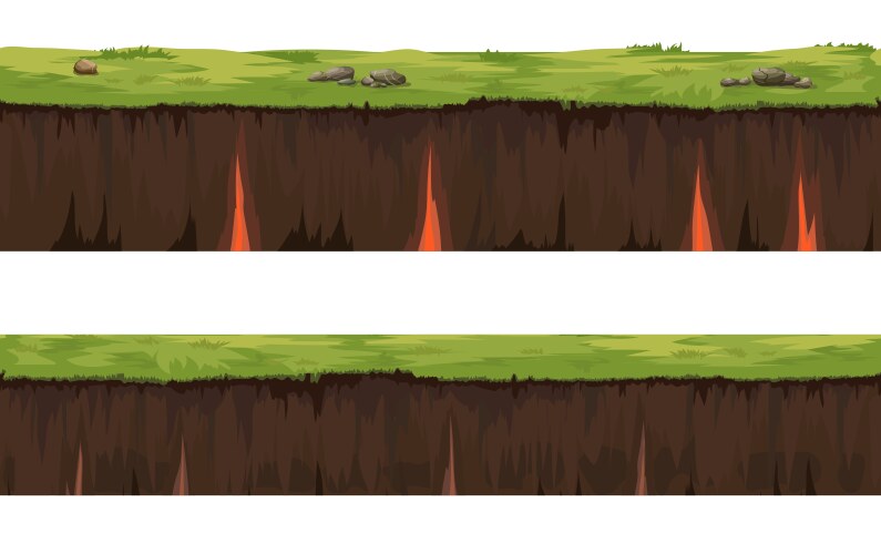 Soil ground layers seamless campo dirt Royalty Free Vector