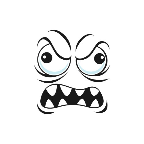 Mad face Royalty Free Vector Image - VectorStock