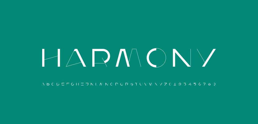 Modern font colored trendy alphabet Royalty Free Vector