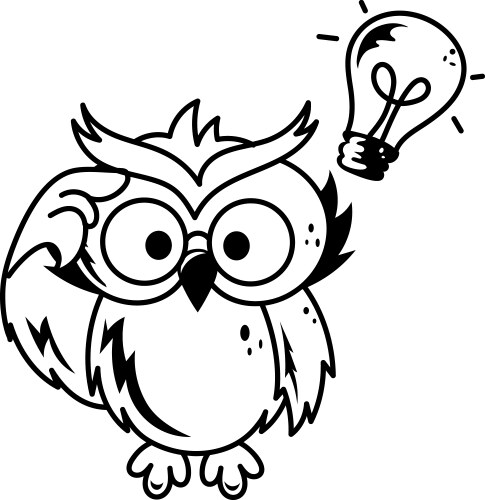 Owl Thinking Vector Images (over 450)
