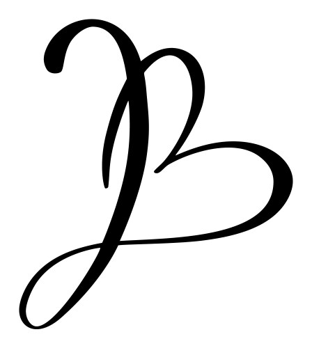 Calligraphy hand drawn love letter b Royalty Free Vector