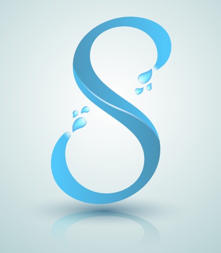 Stylized water splash Royalty Free Vector Image