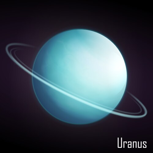Uranus planet 3d high quality Royalty Free Vector Image