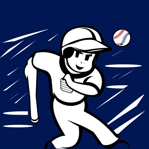Baseball silhouettes collection isolated Vector Image