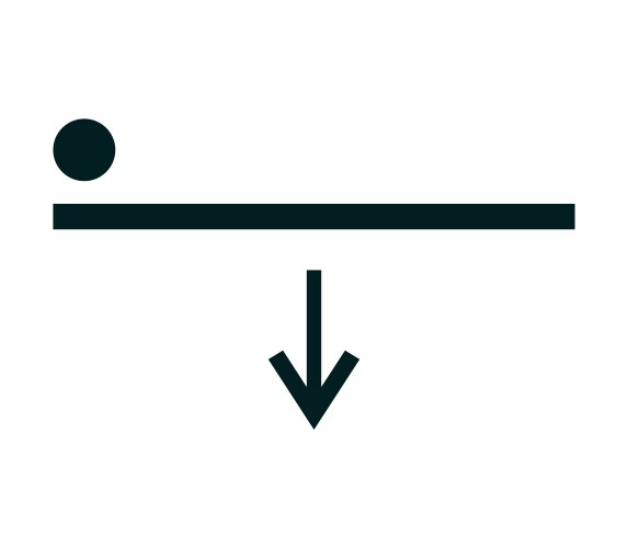 Dental patient support up position symbol Vector Image