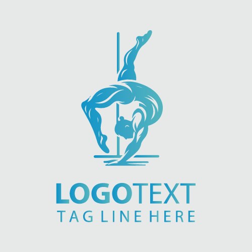 Gymnastic logo Royalty Free Vector Image - VectorStock