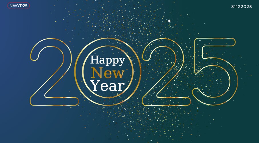 Happy new year banner design Royalty Free Vector Image